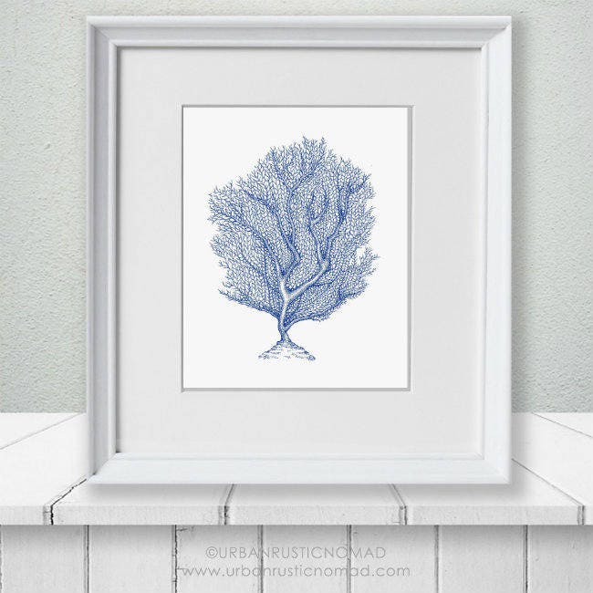 Sea Coral Indigo Blue, Underwater Coastal Photography, Printable ...