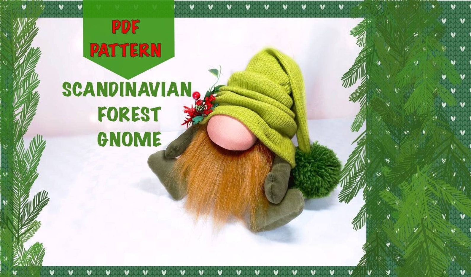 Pattern Pdf Scandinavian Forest Gnome Yule Elf DIY Handmade - Etsy
