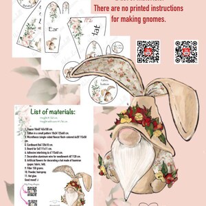 Pattern Pdf Easter Scandinavian Gnome Cute Bunny, Little Bunny, Easter ...