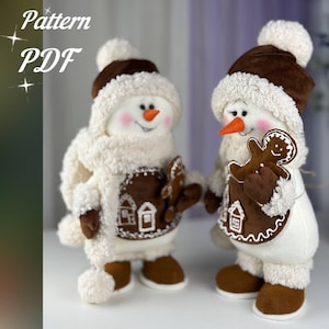 Pattern Pdf for Gingerbread Snowman, сhristmas Decor, DIY Handmade ...