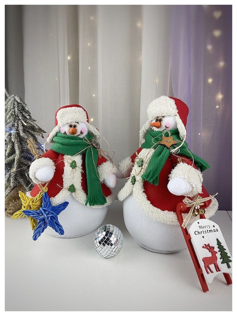 Pattern Pdf Snowman Christmas New Year DIY Handmade - Etsy