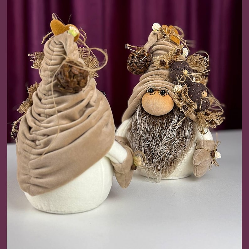 Scandinavian Coffee Gnome PDF Pattern: Espresso Macchiato Kitchen Decor ...
