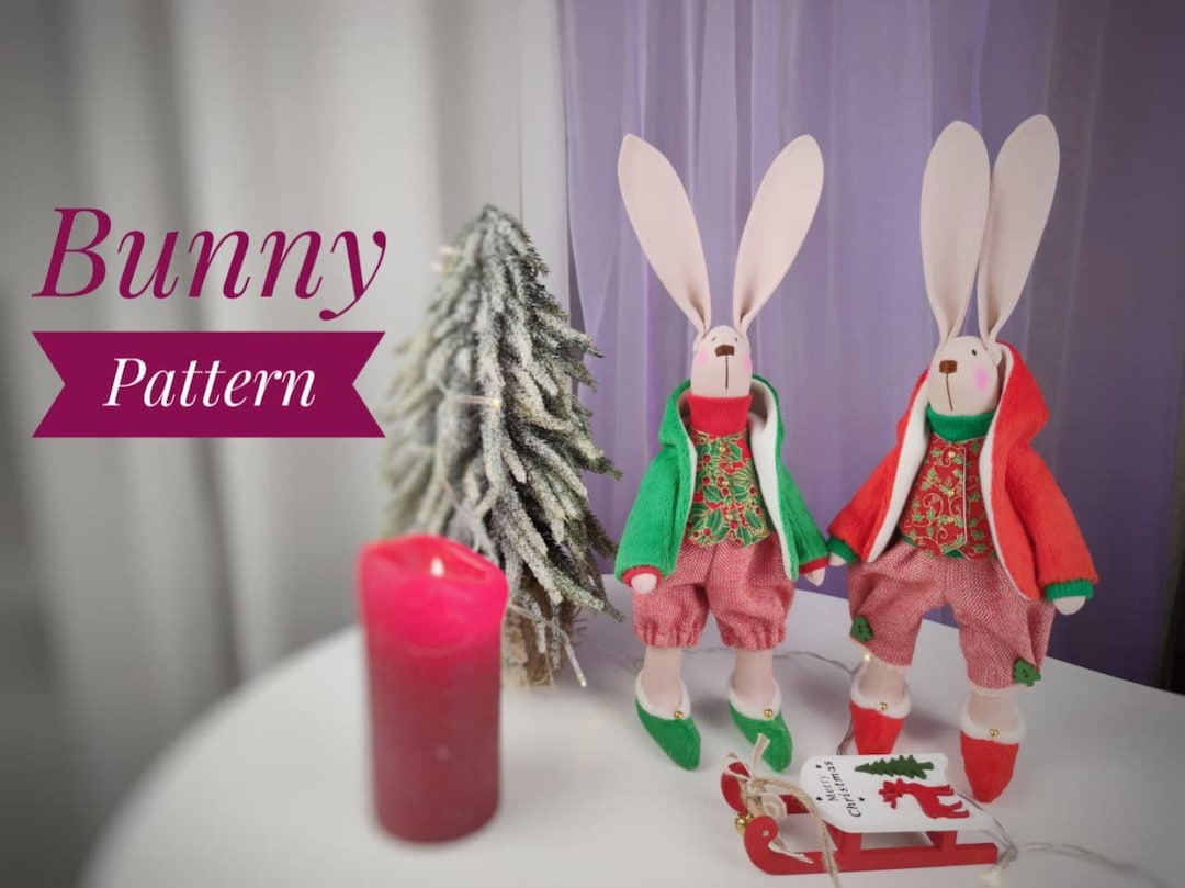 Pattern Pdf X2 Bunny Boy and Bunny Girl, Little Bunny, Rabbit Girl ...