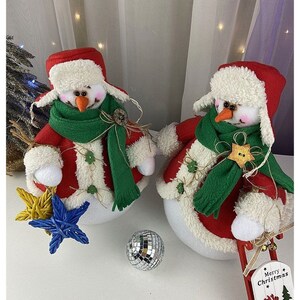 Pattern Pdf Snowman Christmas New Year, Snowman in Coat, Snowman in a ...