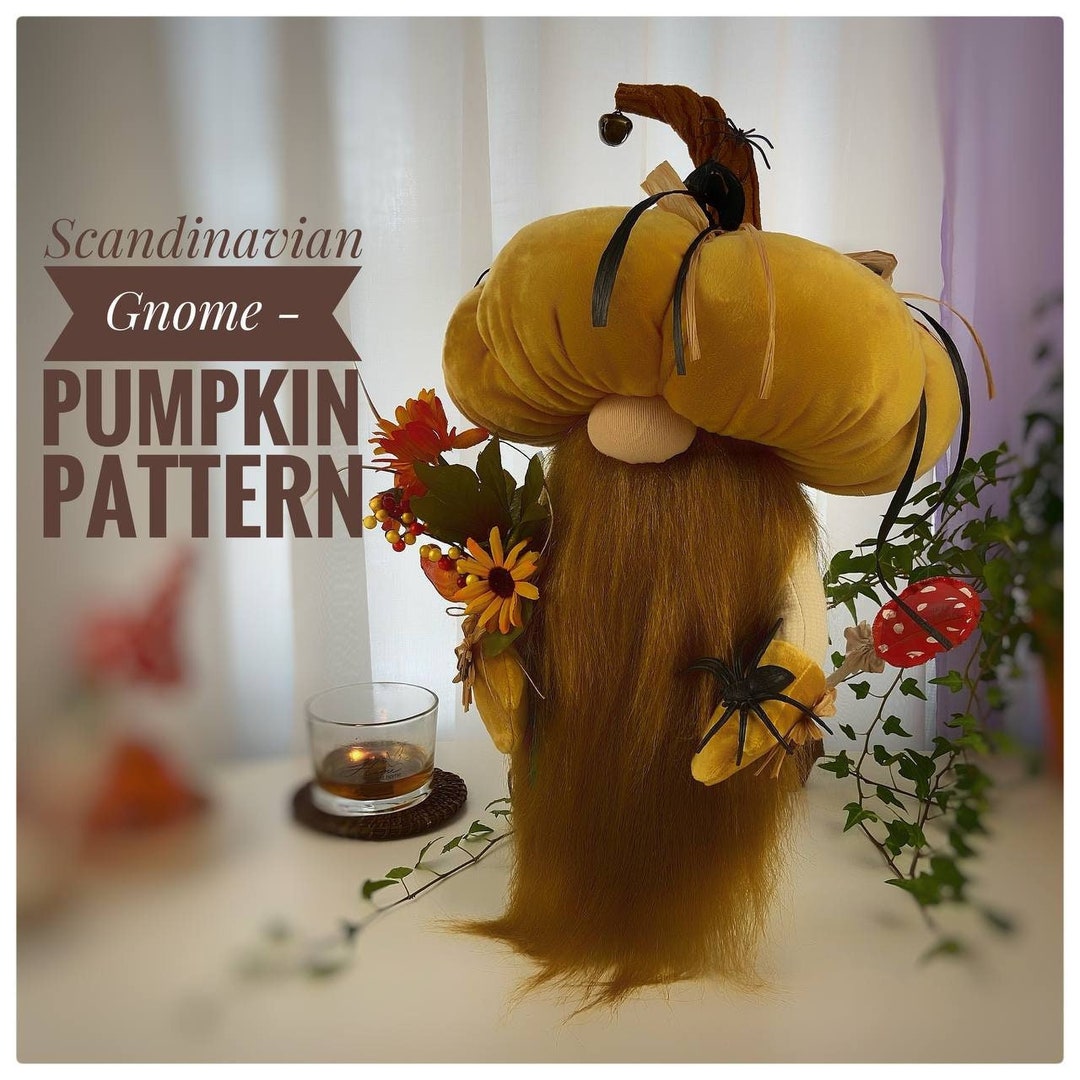 Pattern Pdf Scandinavian Gnome Pumpkin for Halloween Autumn Gnome ...
