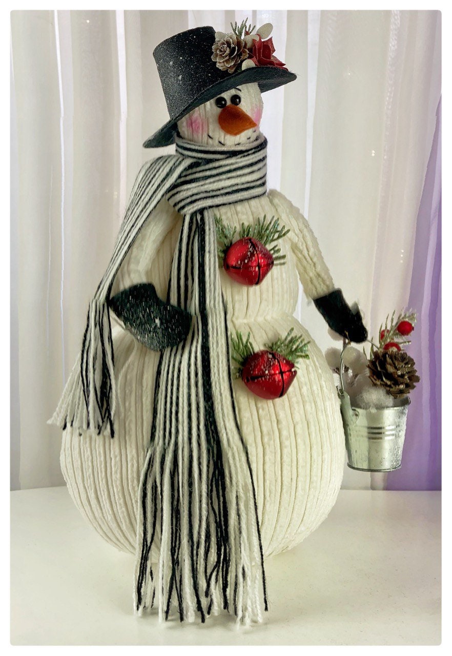 Pattern Pdf Snowman Gentleman in Hat Christmas New Year DIY Handmade - Etsy