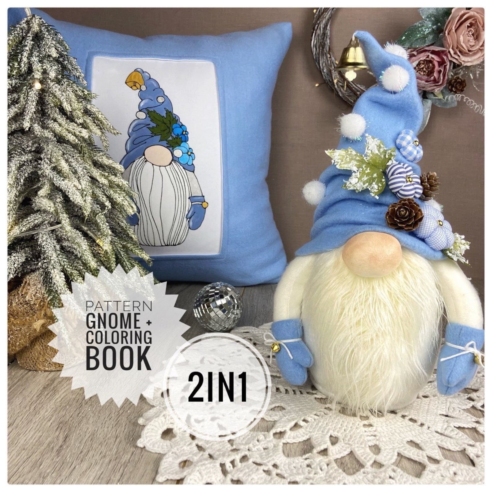 Pattern Pdf for Christmas Scandinavian Gnome Colouring Book - Etsy