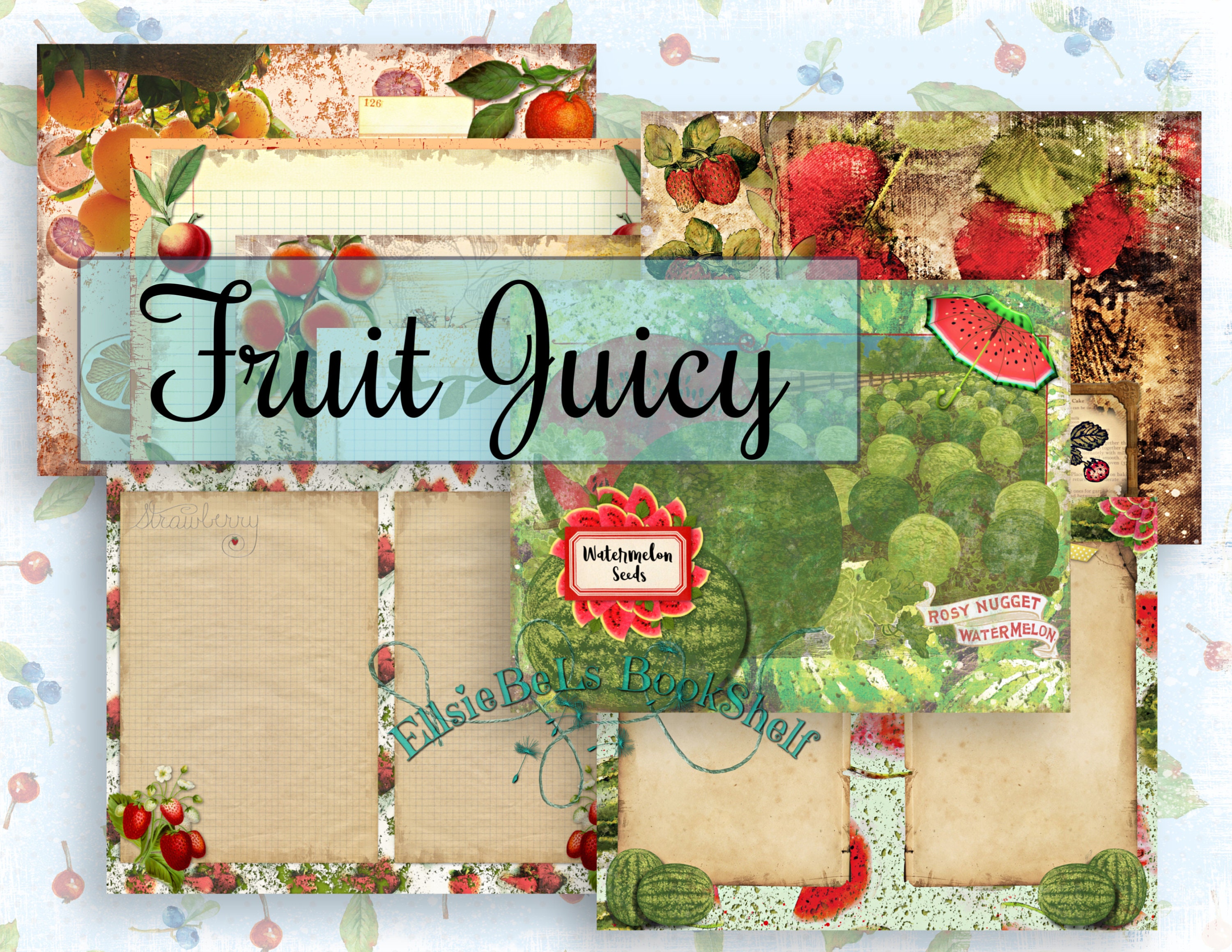 Fruit Juicy Junk Journal Digital Kit Journal Printables | Etsy