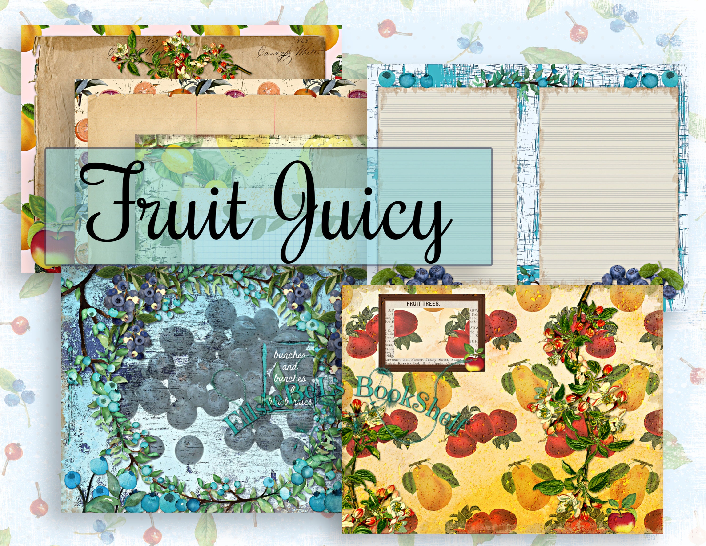 Fruit Juicy Junk Journal Digital Kit Journal Printables | Etsy