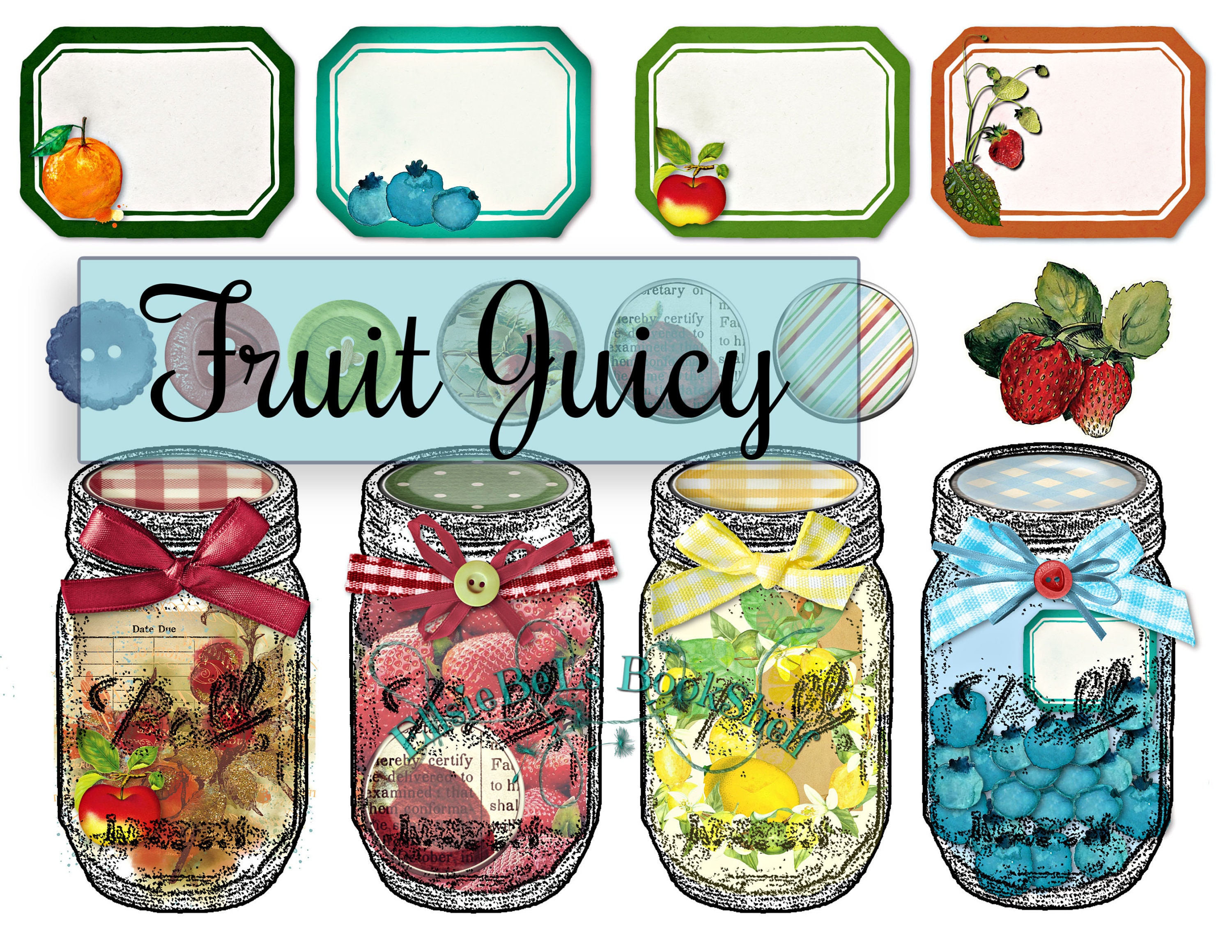 Fruit Juicy Junk Journal Digital Kit Journal Printables | Etsy