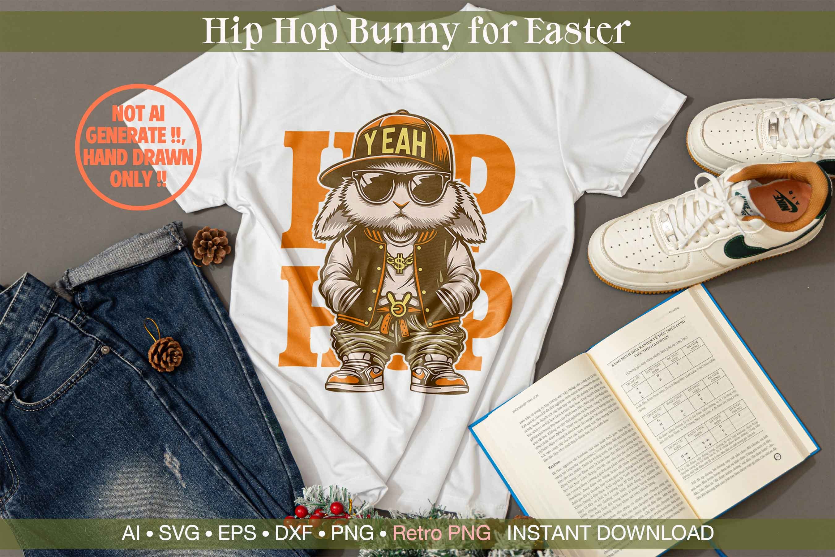 Retro Hip Hop Easter Svg Hip Hop Png Hip Hop Easter Png Happy Easter ...