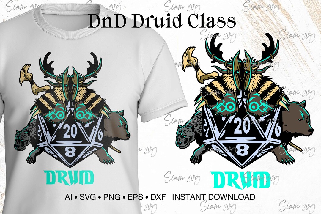 Dnd Druid Character Job Class Svg ∞ Dungeons and Dragons Svg ∞ Board ...