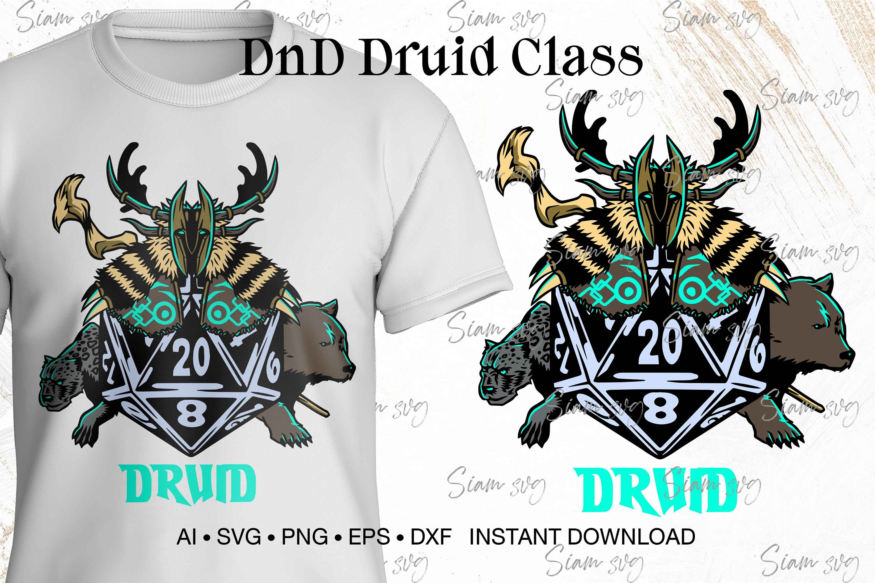 Dnd Druid Character Job Class Svg Dungeons and Dragons Svg Board Game ...