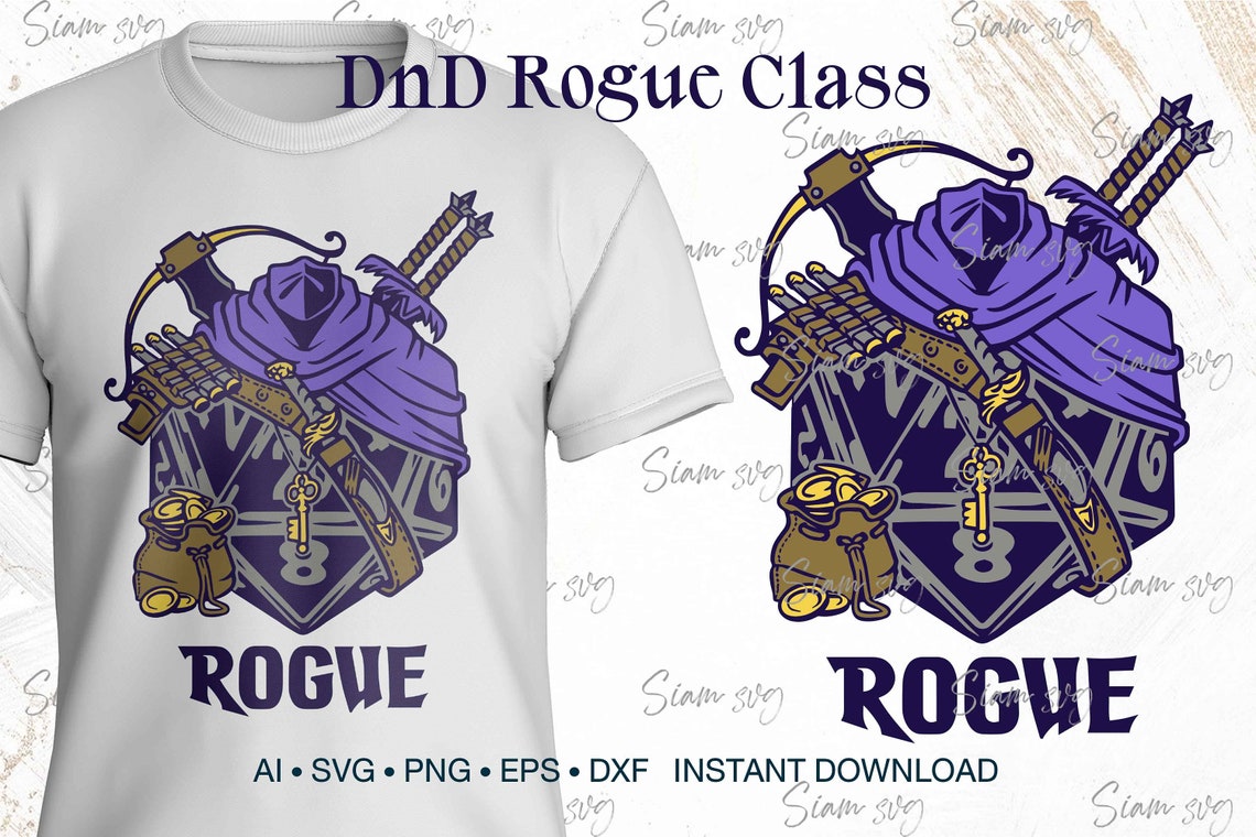 Dnd Rogue Character Job Class Svg Dungeons and Dragons Svg Board Game ...