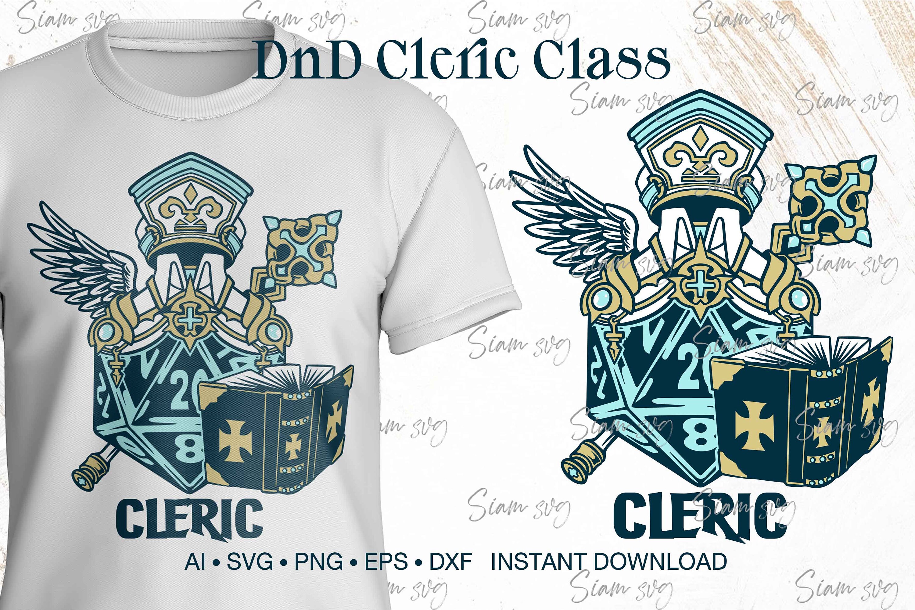Dnd Cleric Character Job Class Svg Dungeons and Dragons Svg Board Game ...