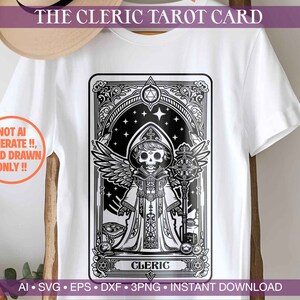 Cleric Game Character Png Ai Eps Dxf Svg ∞ Skull Tarot Svg ∞ Gaming ...