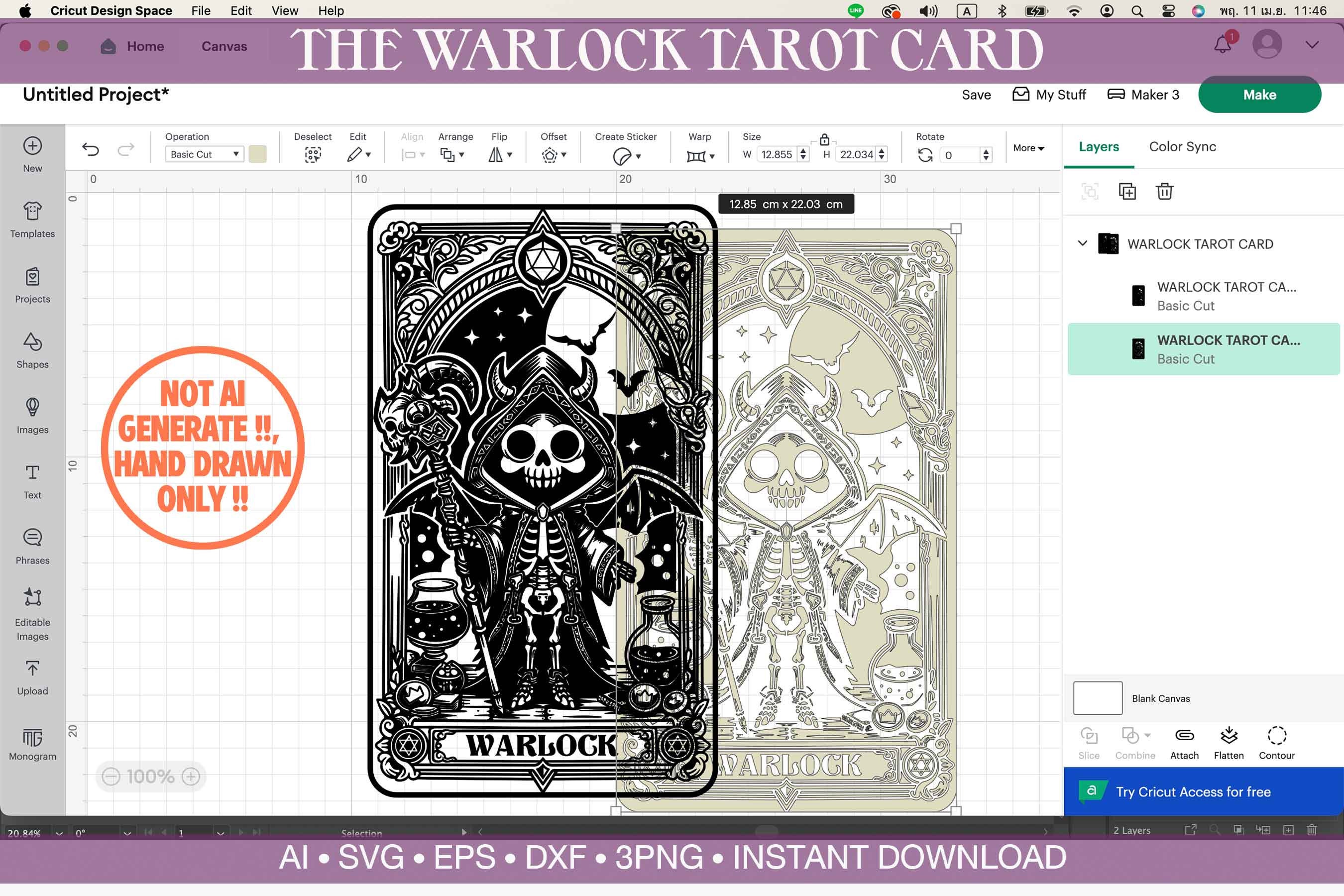 Warlock Game Character Png Ai Eps Dxf Svg Skull Tarot Svg Gaming Dice ...