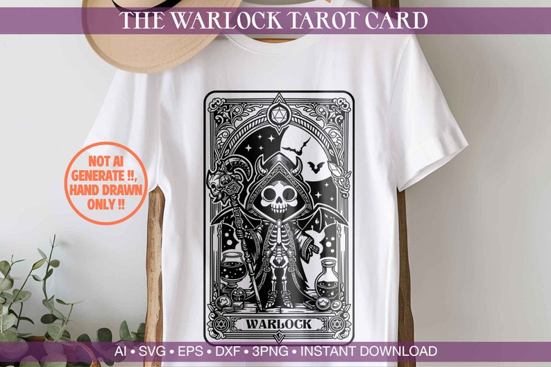Warlock Game Character Png Ai Eps Dxf Svg Skull Tarot Svg Gaming Dice ...