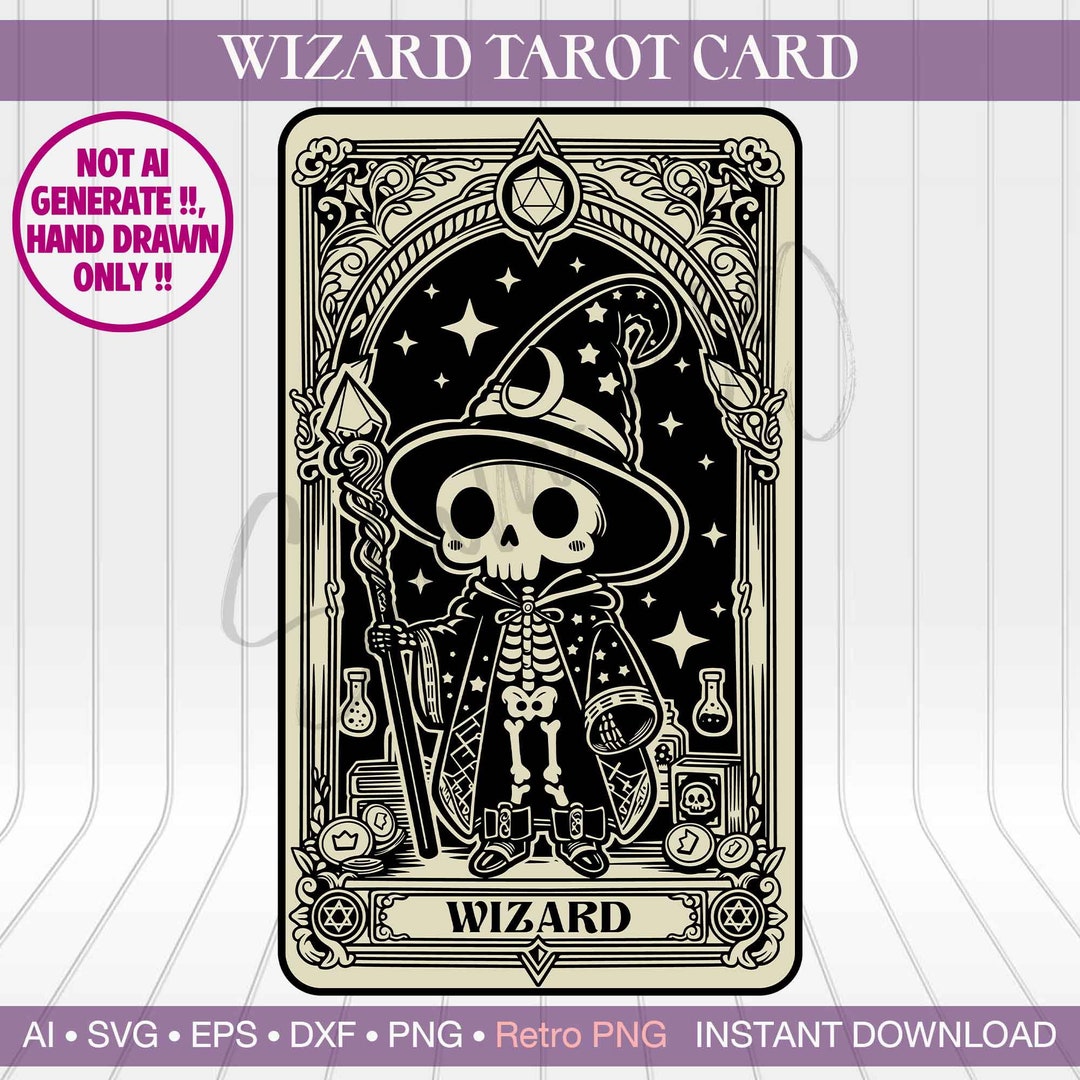 Wizard Game Character Png Ai Eps Dxf Svg ∞ Skull Tarot Svg ∞ Gaming ...