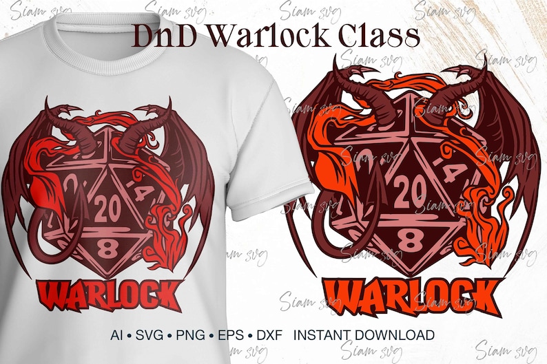 Dnd Warlock Character Job Class Svg Dungeons and Dragons Svg Board Game ...