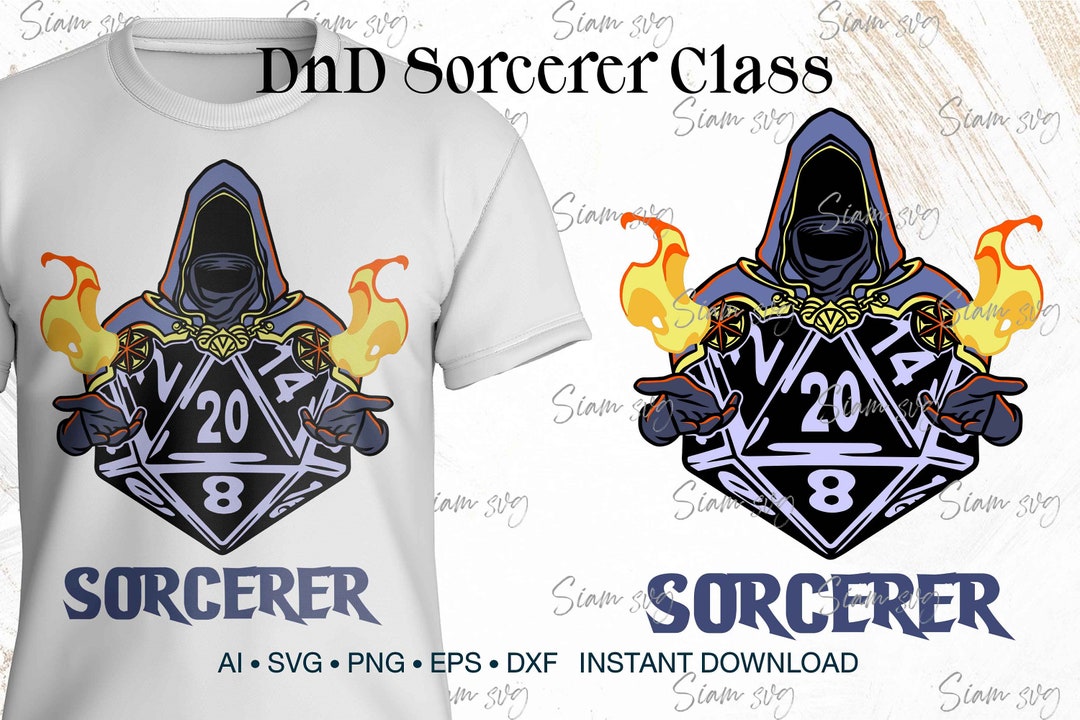 Dnd Sorcerer Character Job Class Svg ∞ Dungeons and Dragons Svg ∞ Board ...