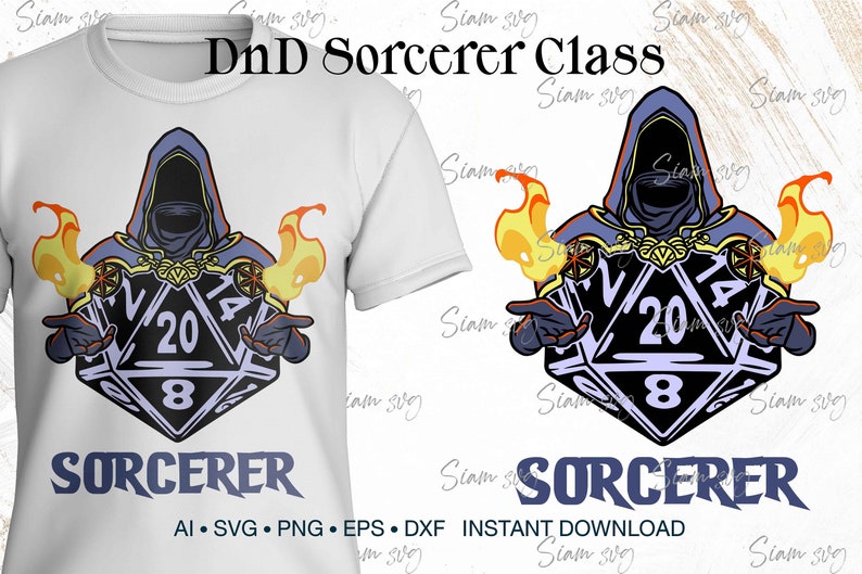 Dnd Sorcerer Character Job Class Svg Dungeons and Dragons - Etsy