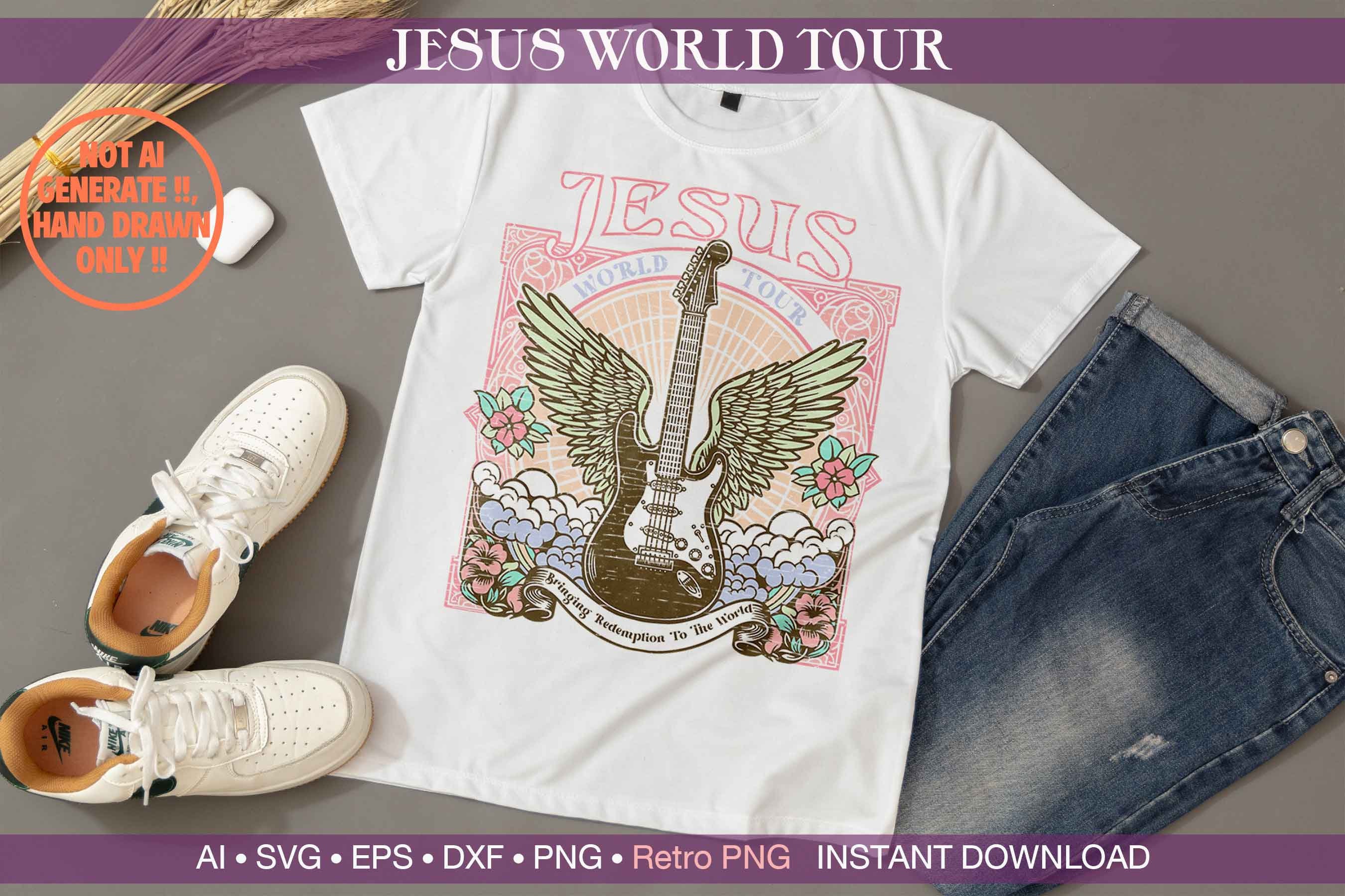 Jesus World Tour Svg 2png Dxf Ai Eps Sublimation Design Religious Svg ...