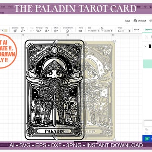 Paladin Game Character Png Ai Eps Dxf Svg ∞ Skull Tarot Svg ∞ Gaming ...