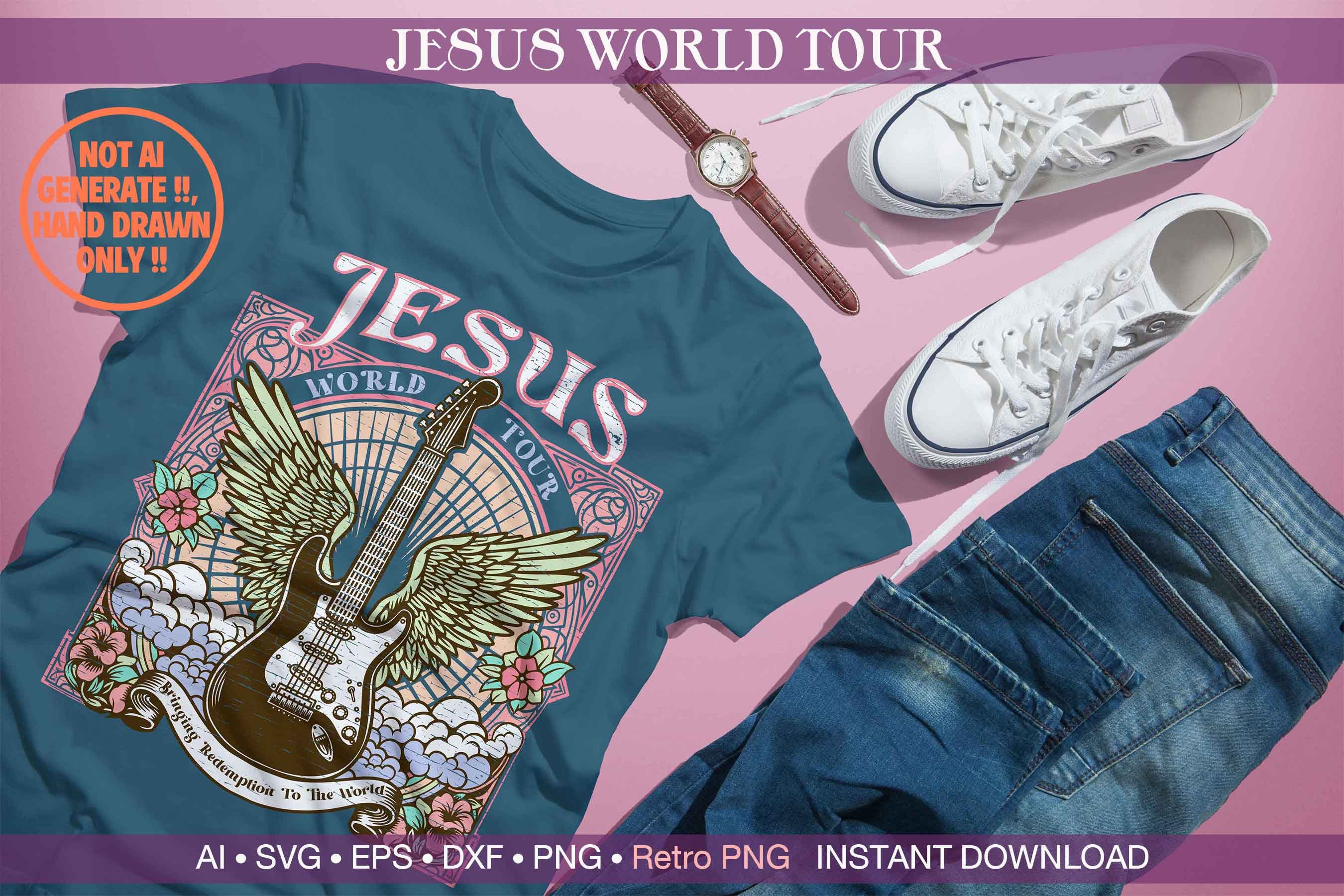 Jesus World Tour Svg 2png Dxf Ai Eps Sublimation Design Religious Svg ...