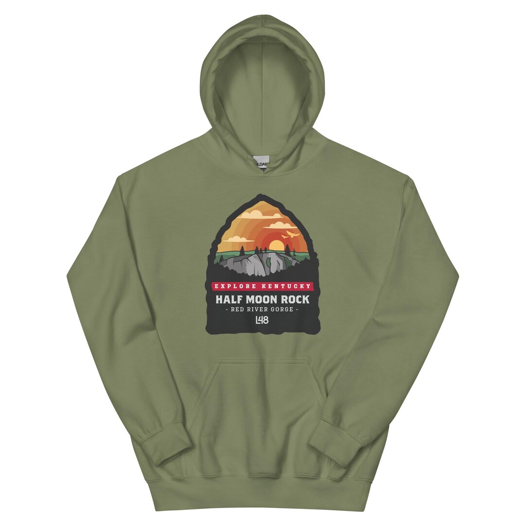 Half Moon Rock RRG Hooded Sweatshirt - Etsy