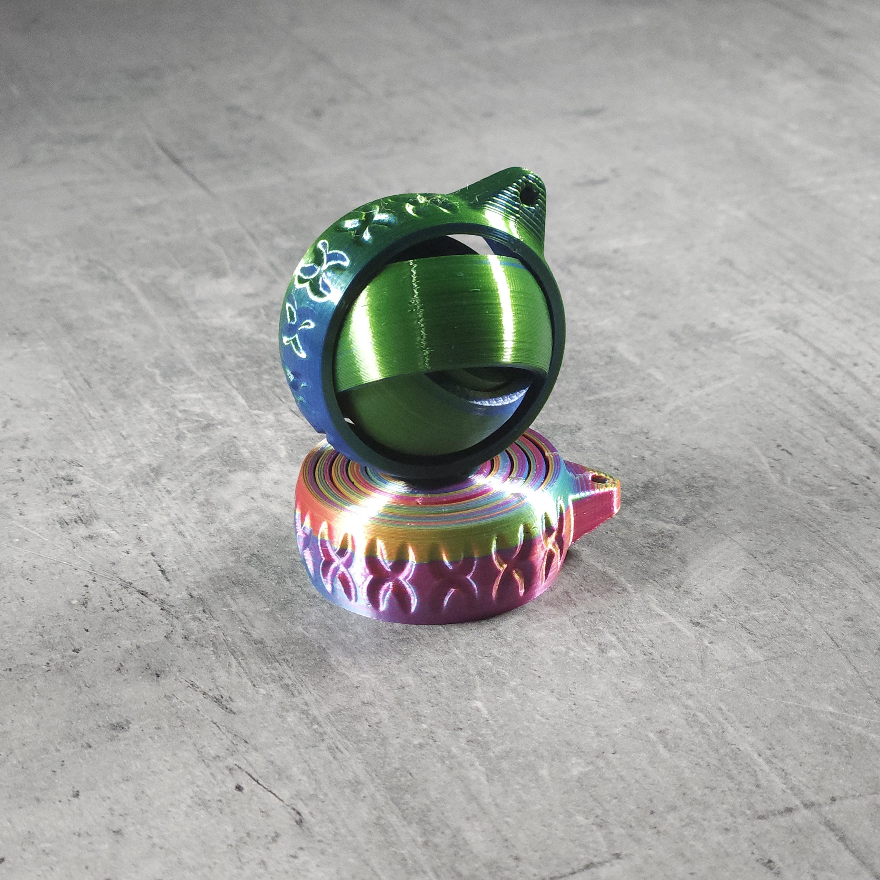 3D Printable Fidget Gyroscope Keychain STL File - Etsy