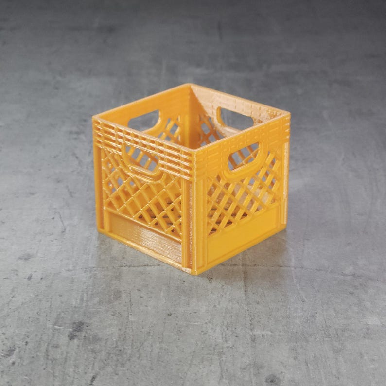 Mini Milk Crate 3D Print STL File: Stackable Office Organizer (digital ...
