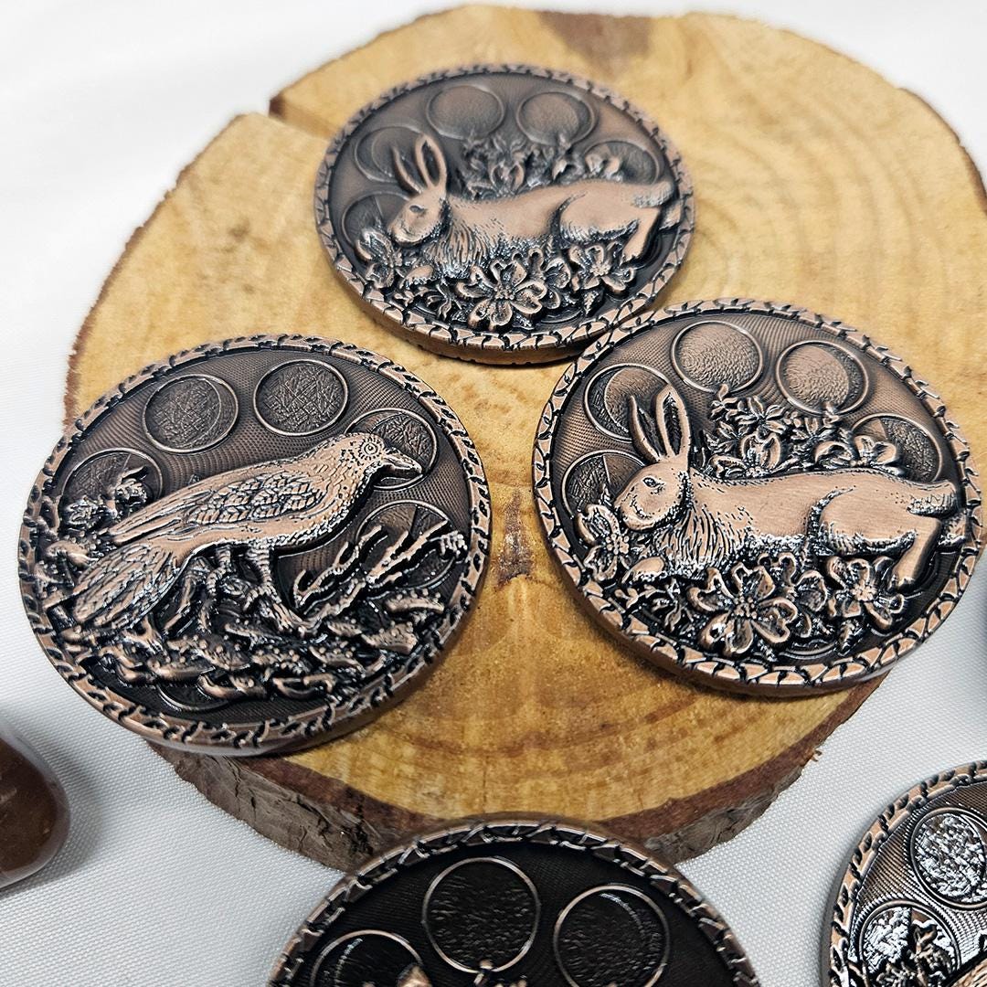 Antique Copper Moon Phase Decision Coin - Etsy