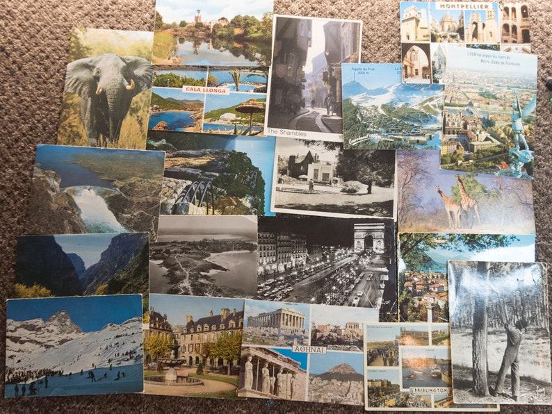 Genuine Retro/vintage Postcards 1960's - 1980's - Colour - Lot of 20 - Etsy