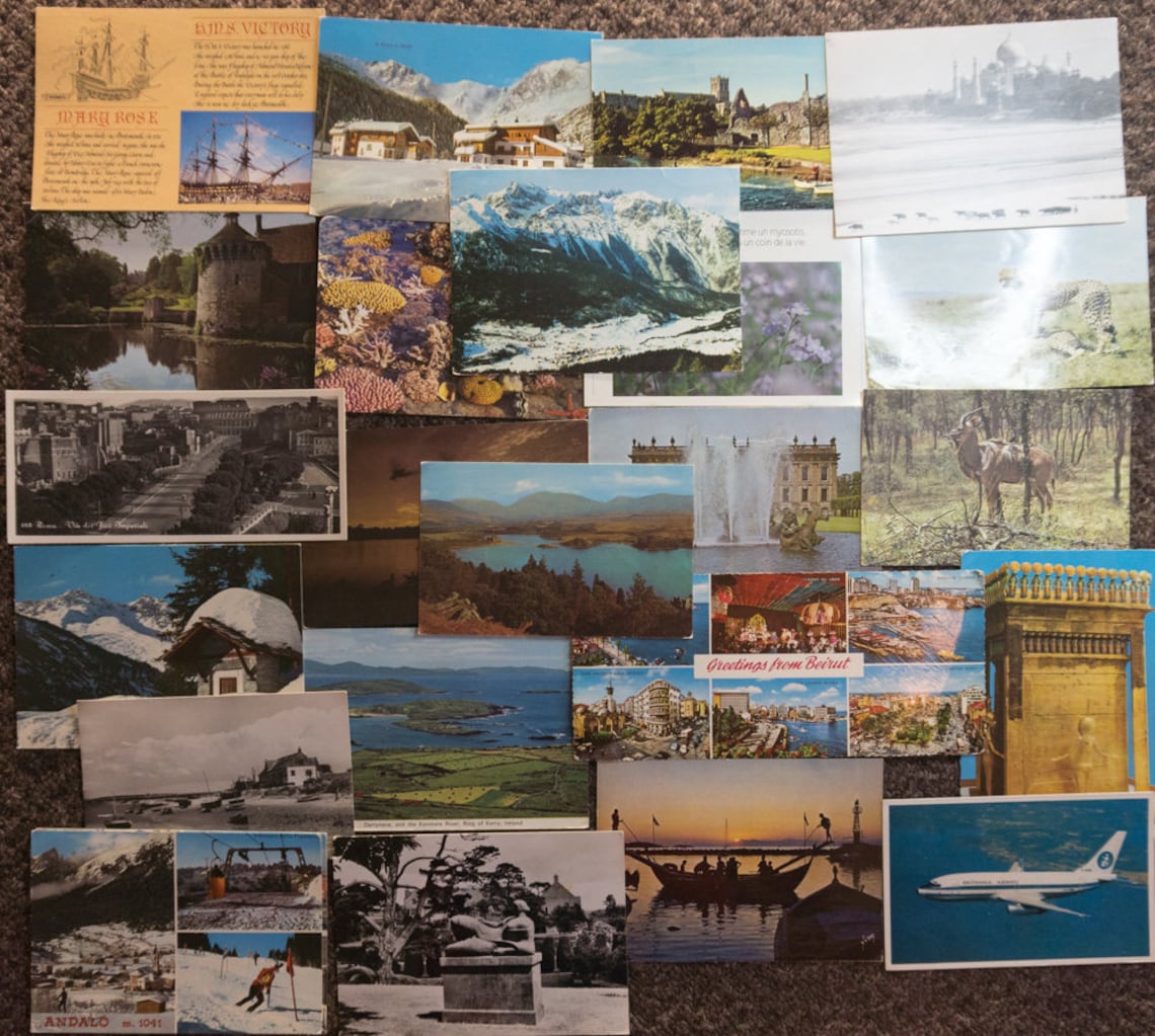 Genuine Retro/vintage Postcards 1960's 1980's Black and White/colour ...