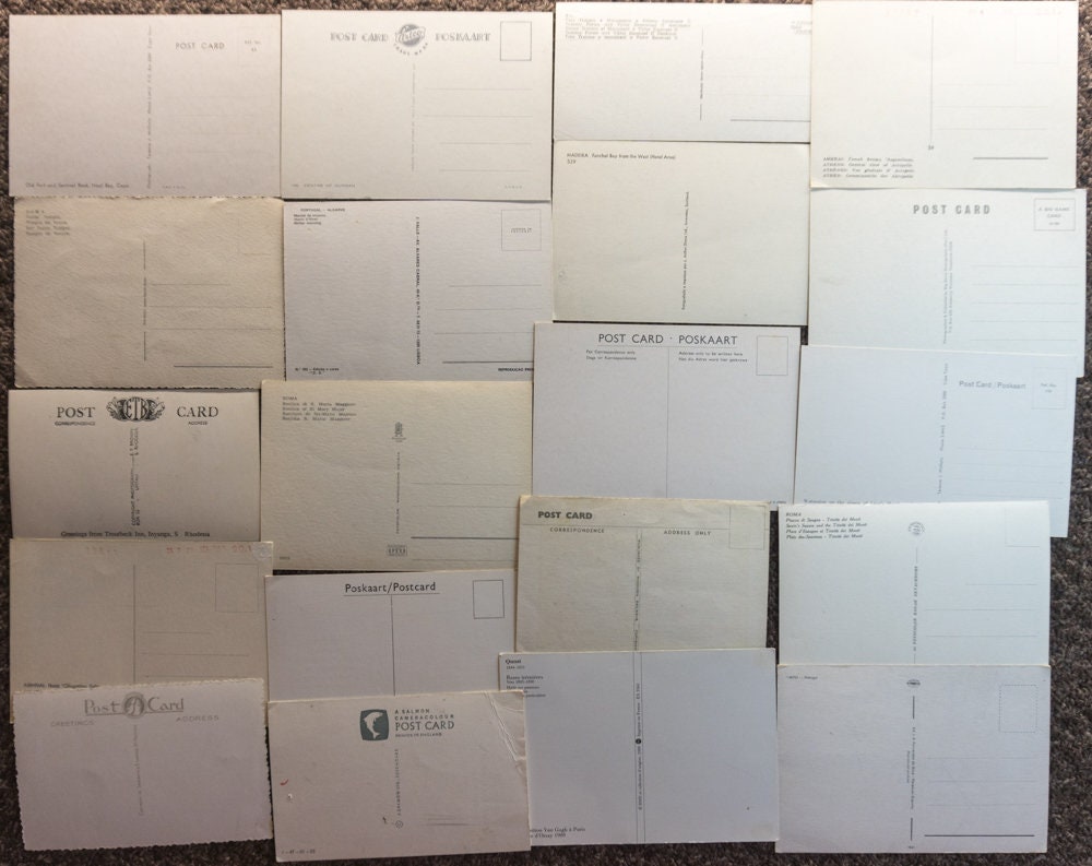 Genuine Retro/vintage Postcards 1960's - 1980's - Colour - Lot of 20 - Etsy