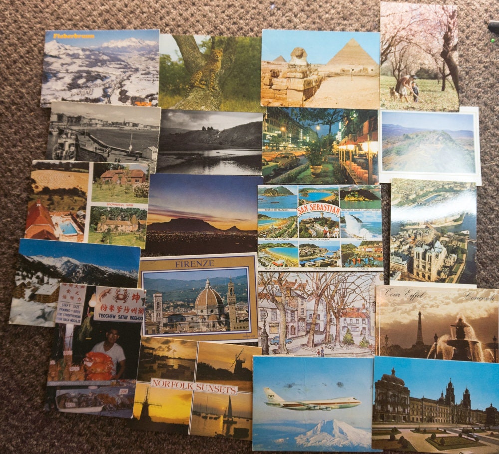 Genuine Retro/vintage Postcards 1960's - 1980's - Colour - Lot of 20 - Etsy