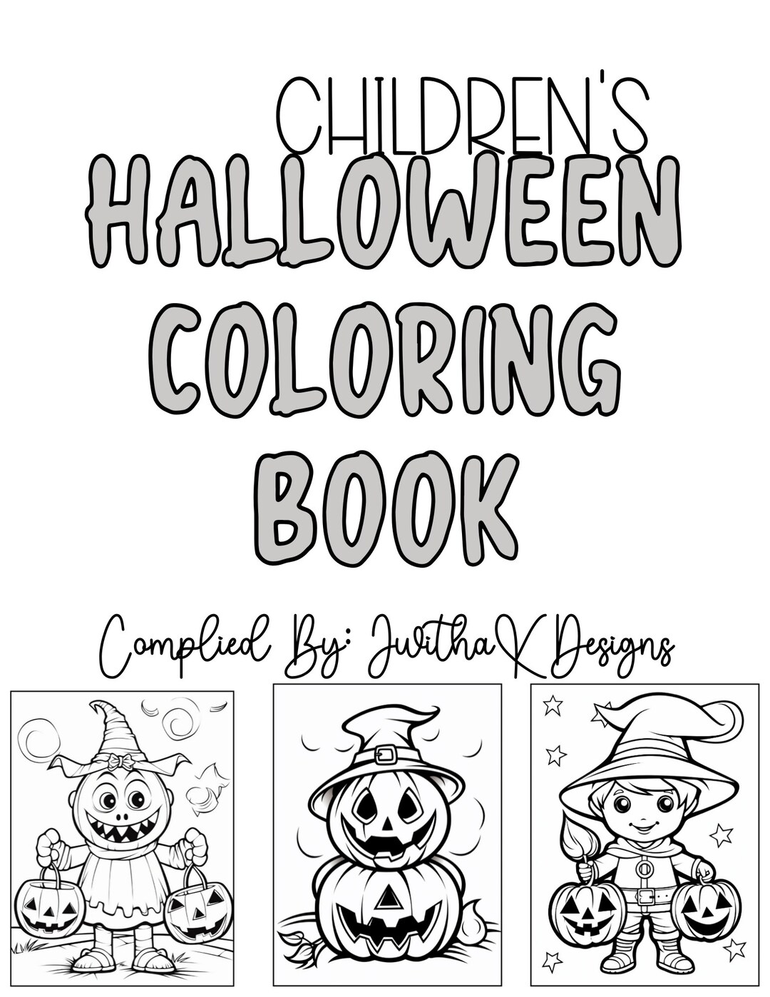 Mega Children's Halloween Coloring Book - Etsy