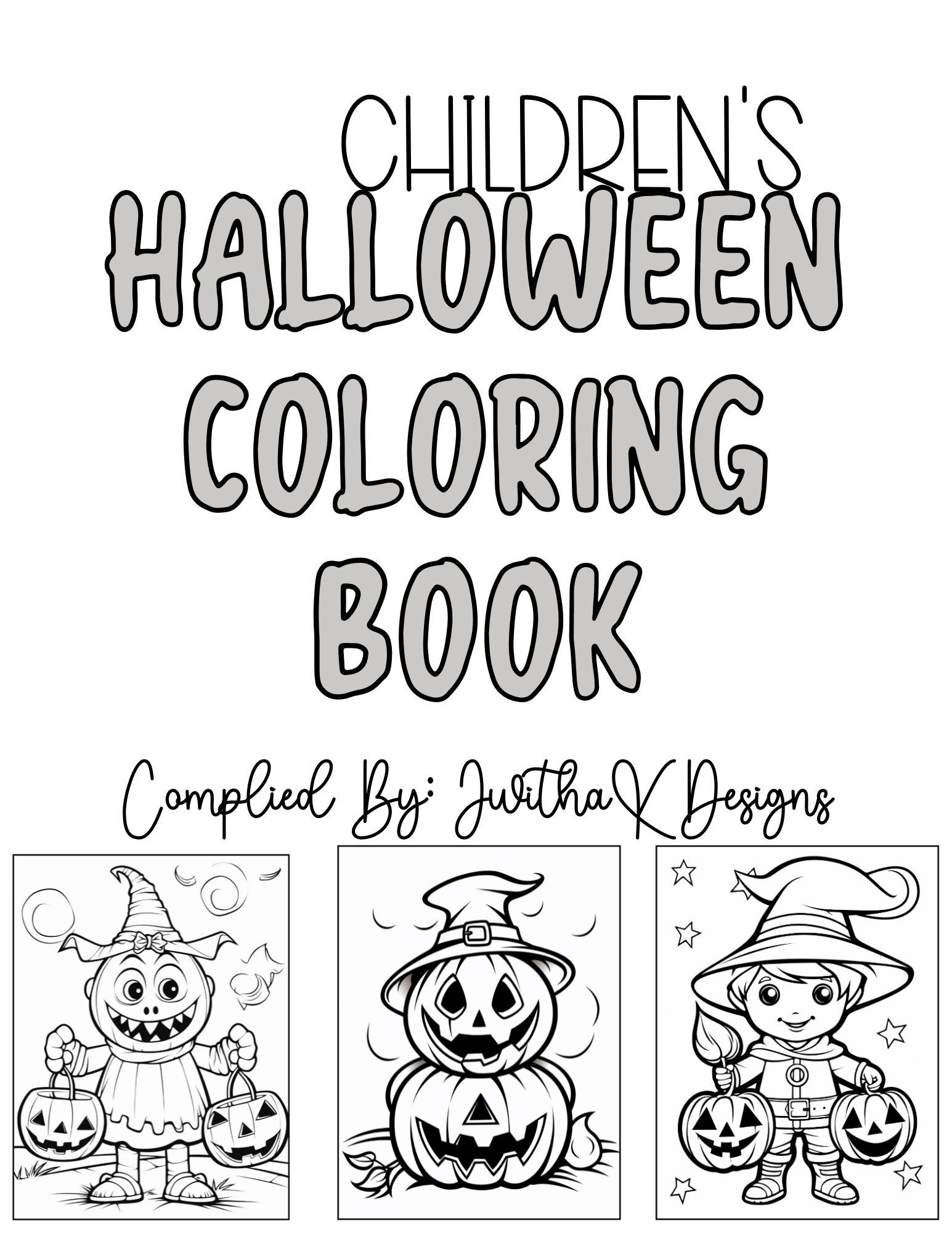 Mega Children's Halloween Coloring Book - Etsy