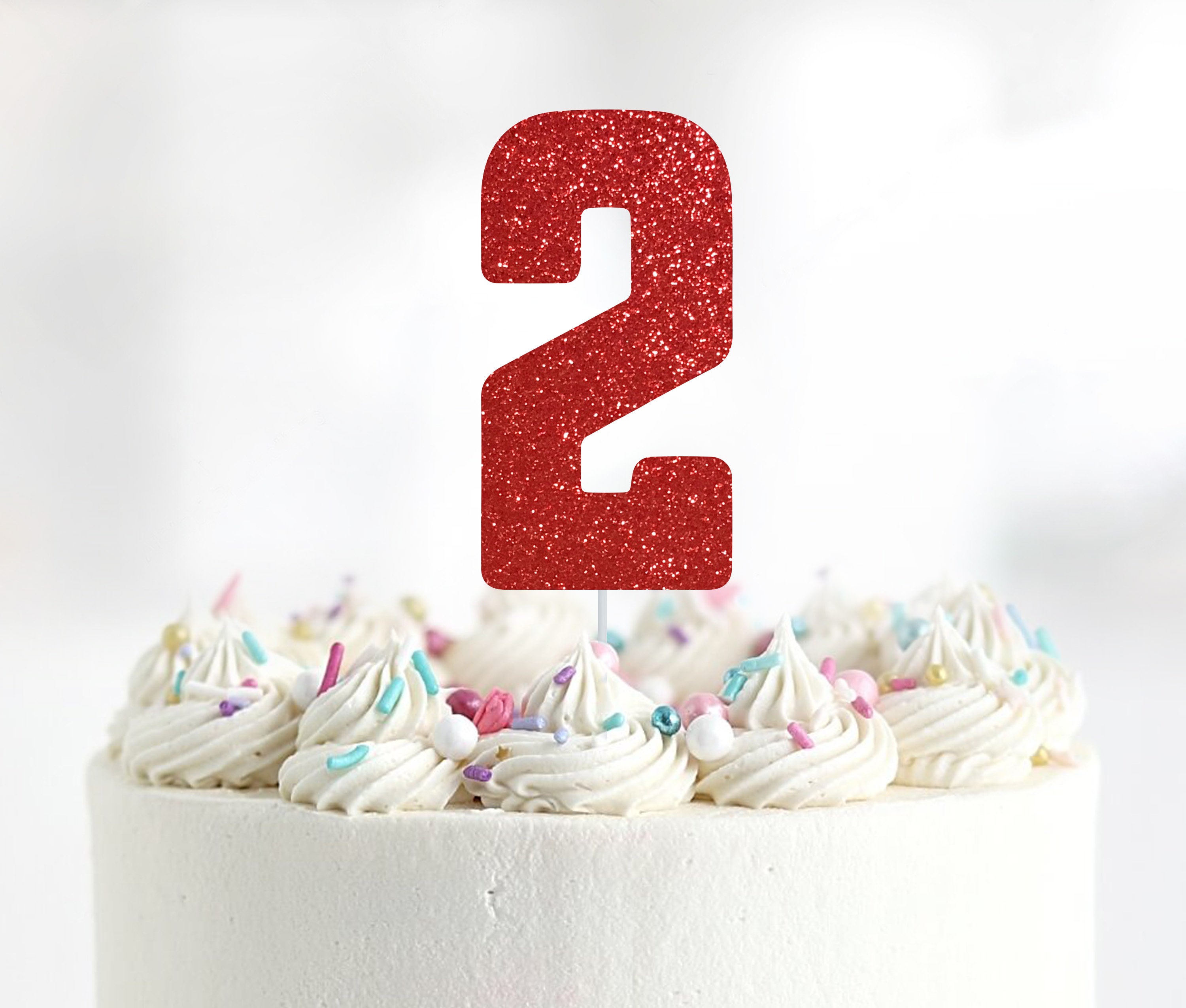 2 Cake Topper Two Cake Topper Age Cake Topper Number Cake | Etsy