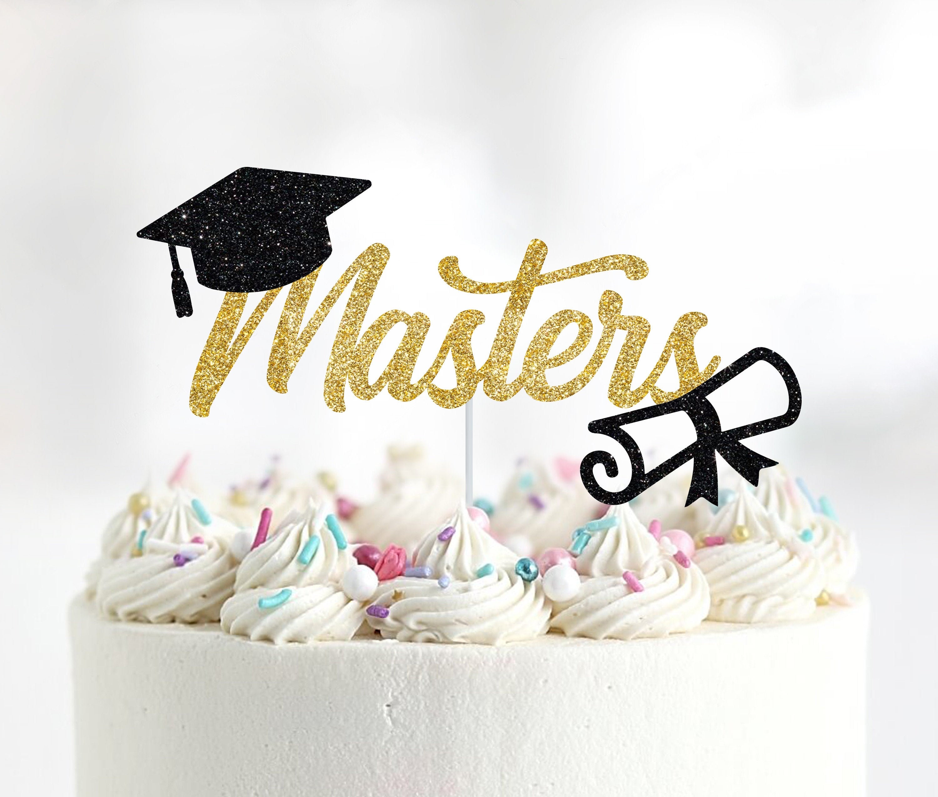 Masters Cake Topper Graduation Cake Topper Class of 2021 | Etsy