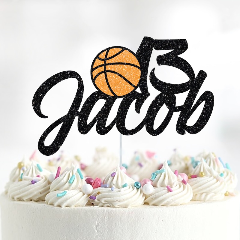 Basketball Cake Topper - Etsy