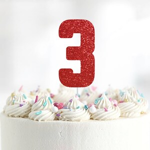 3 Cake Topper Three Cake Topper Age Cake Topper Number Cake | Etsy