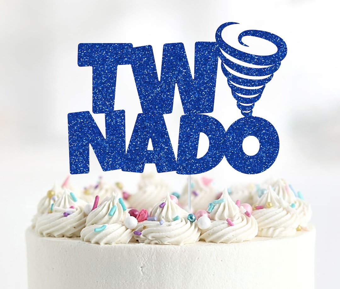 Twonado Cake Topper, 2nd Birthday Cake Topper, TWO Fast Cake Topper ...