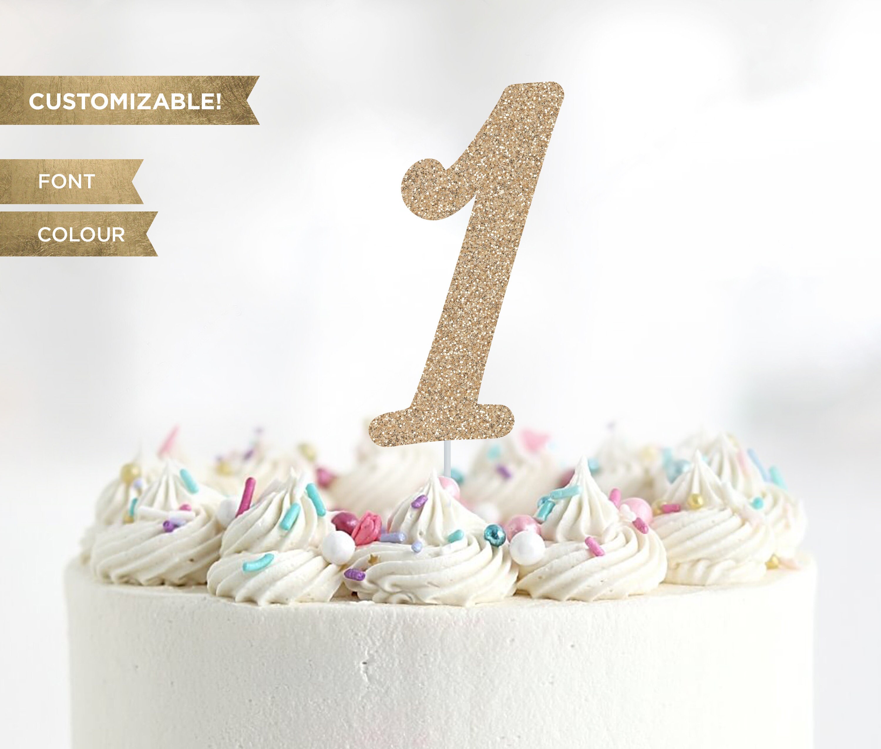 1 Cake Topper One Cake Topper Age Cake Topper Number Cake - Etsy