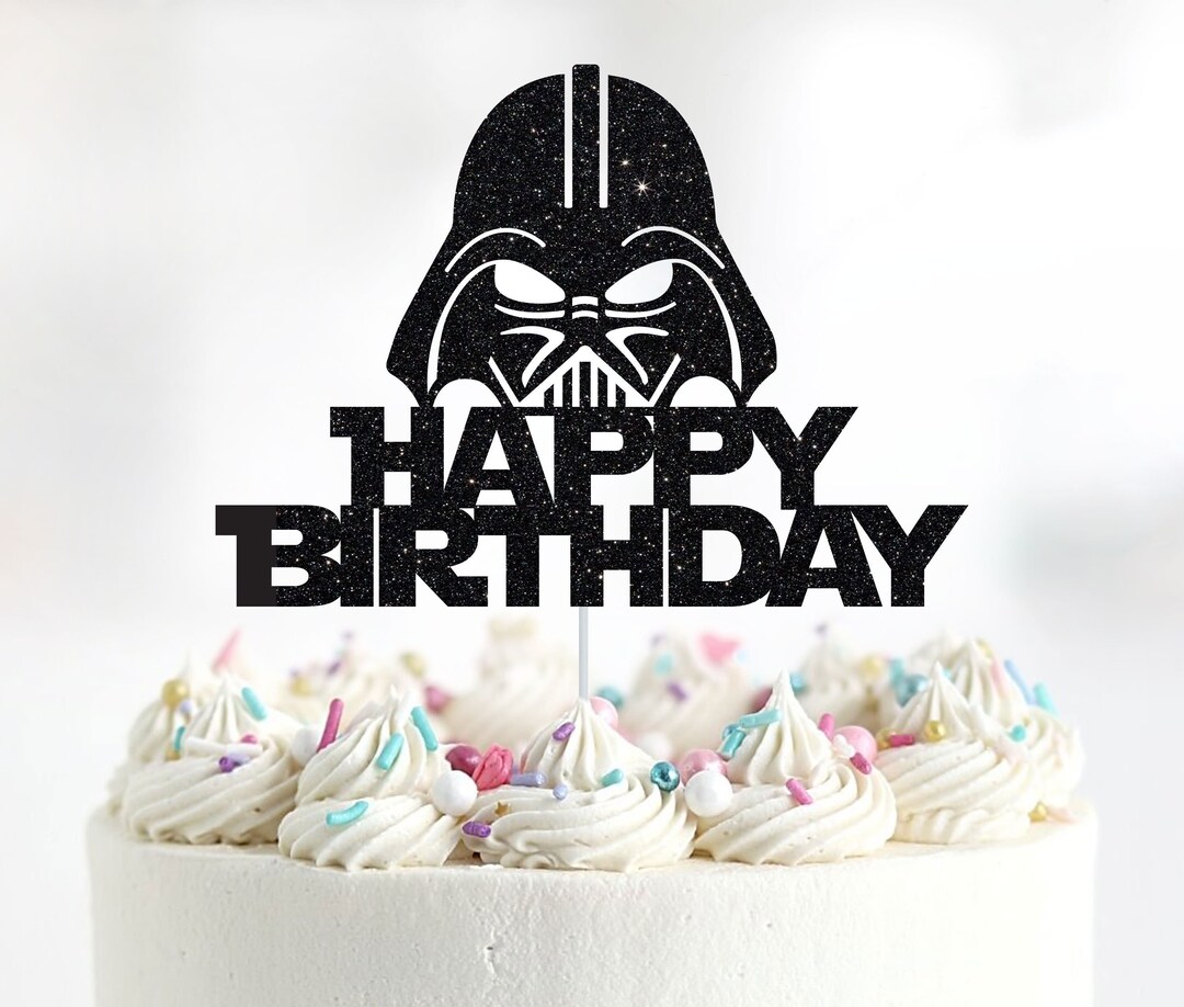 Vader Cake Topper, Dark Side Cake Topper, May the Forties Be With You ...