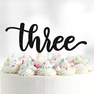 3 Cake Topper, Three Cake Topper, Age Cake Topper, Number Cake Topper ...
