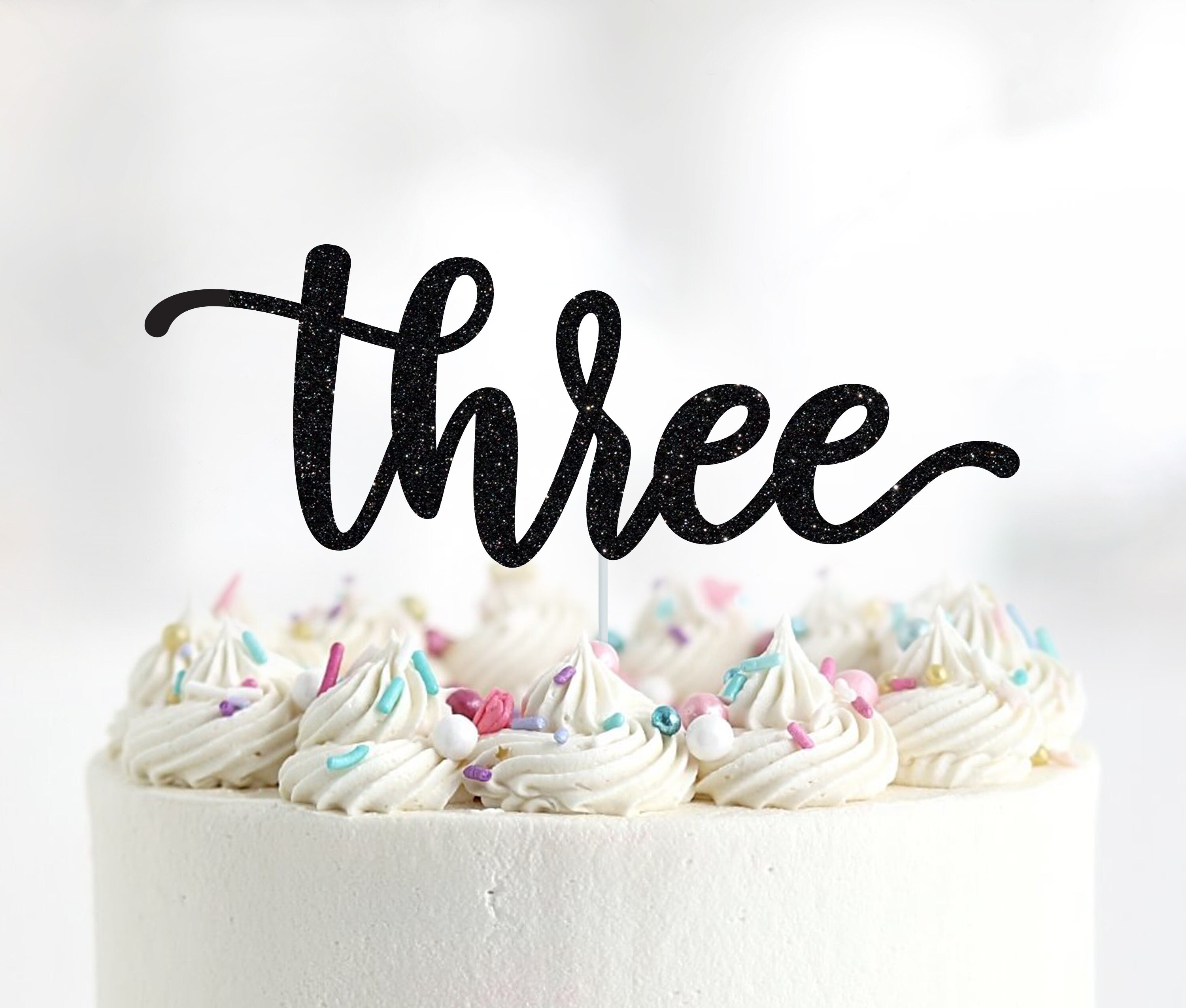 3 Cake Topper Three Cake Topper Age Cake Topper Number Cake - Etsy