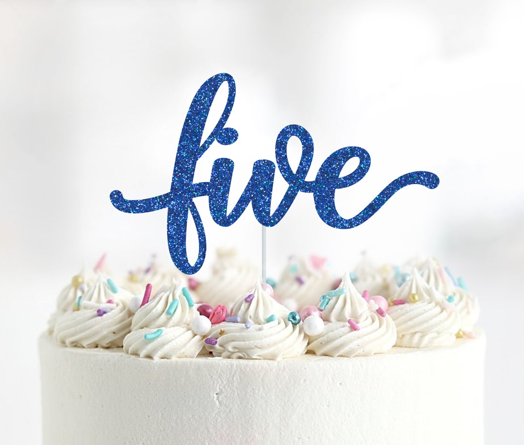5 Cake Topper, Five Cake Topper, Age Cake Topper, Number Cake Topper ...