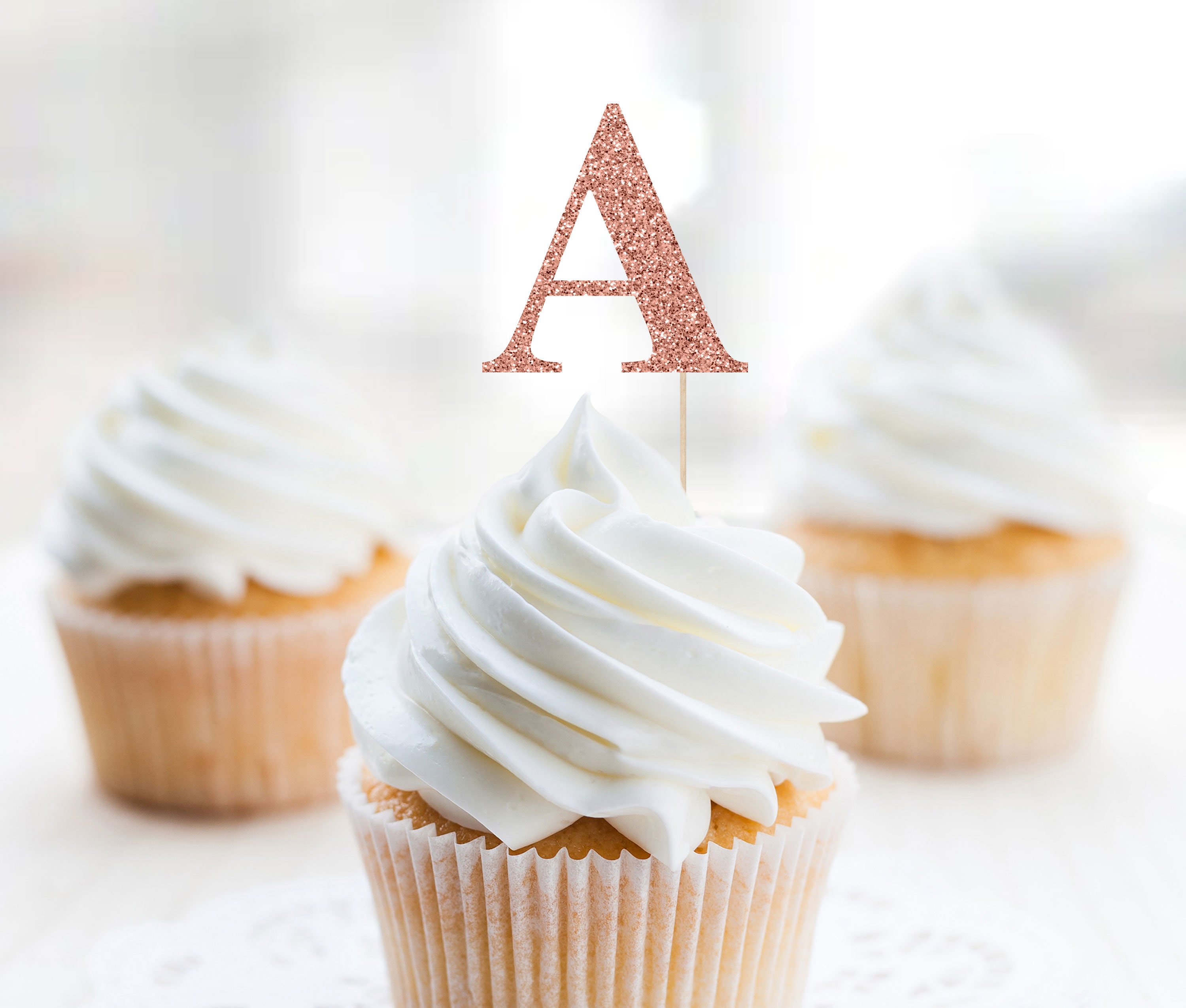 Initial Cupcake Topper Serif Letter Topper Classic Font - Etsy